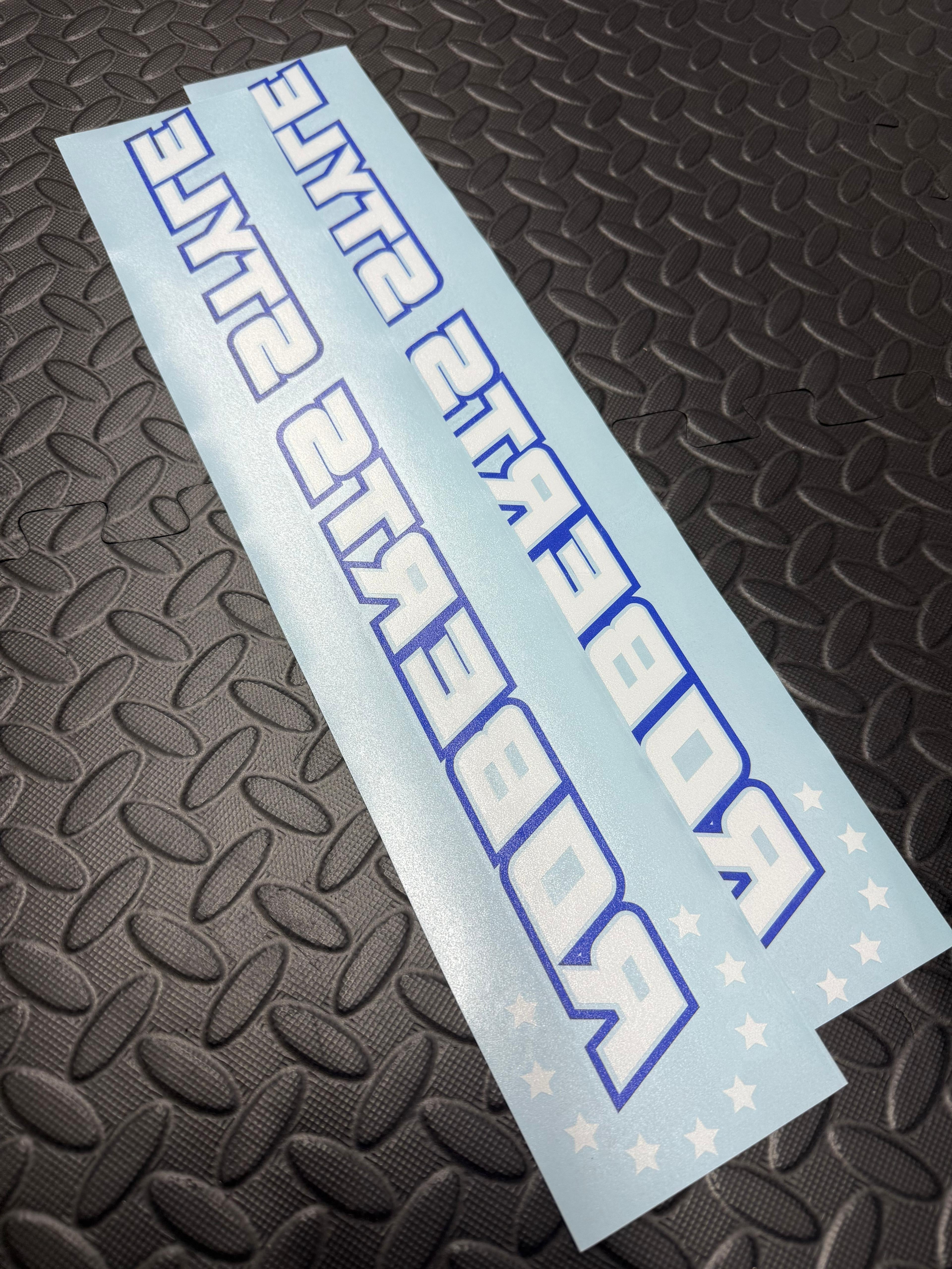 CUSTOM TWO TONE Side Window Stickers WITH STARS – TruckStyle LTD